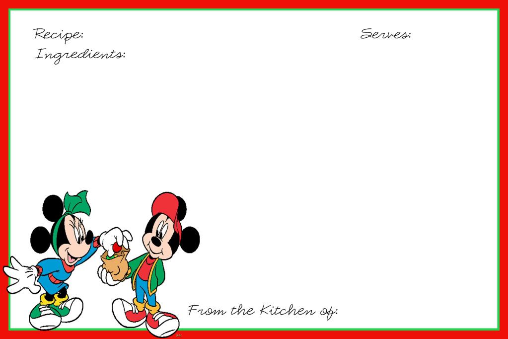 Disney Recipe Cards | Page 2 | DIS Disney Discussion Forums