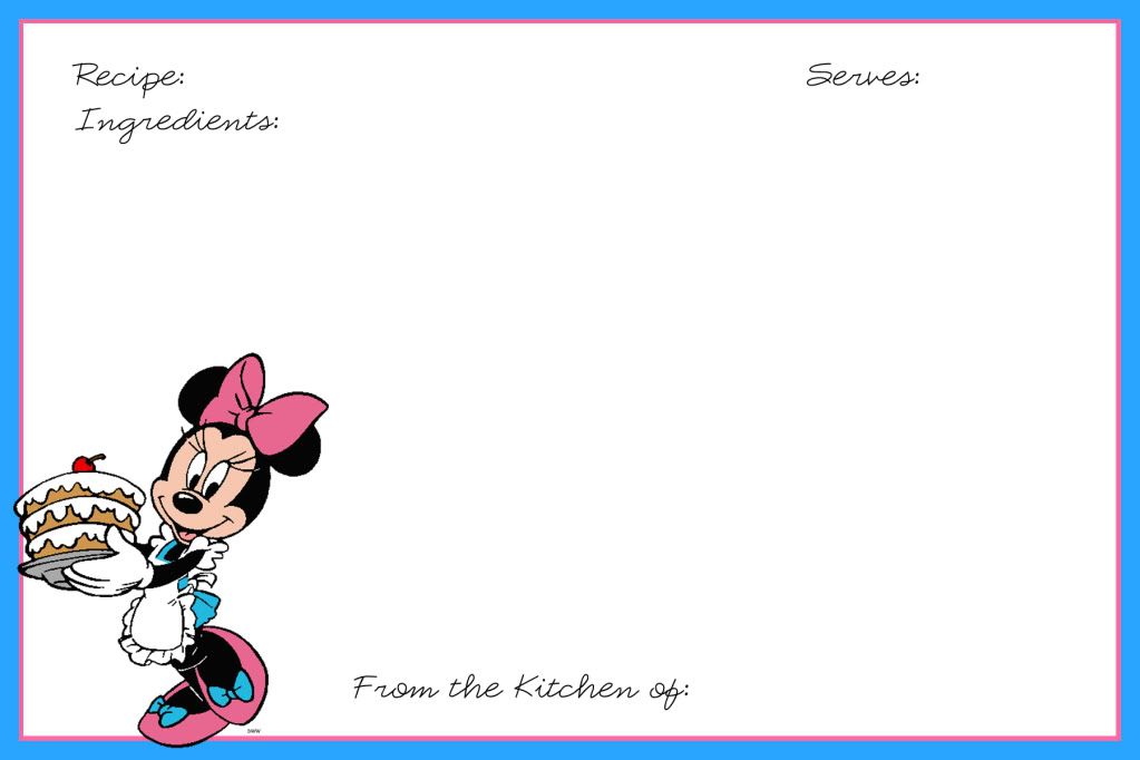 Disney Recipe Cards | The DIS Disney Discussion Forums - DISboards.com